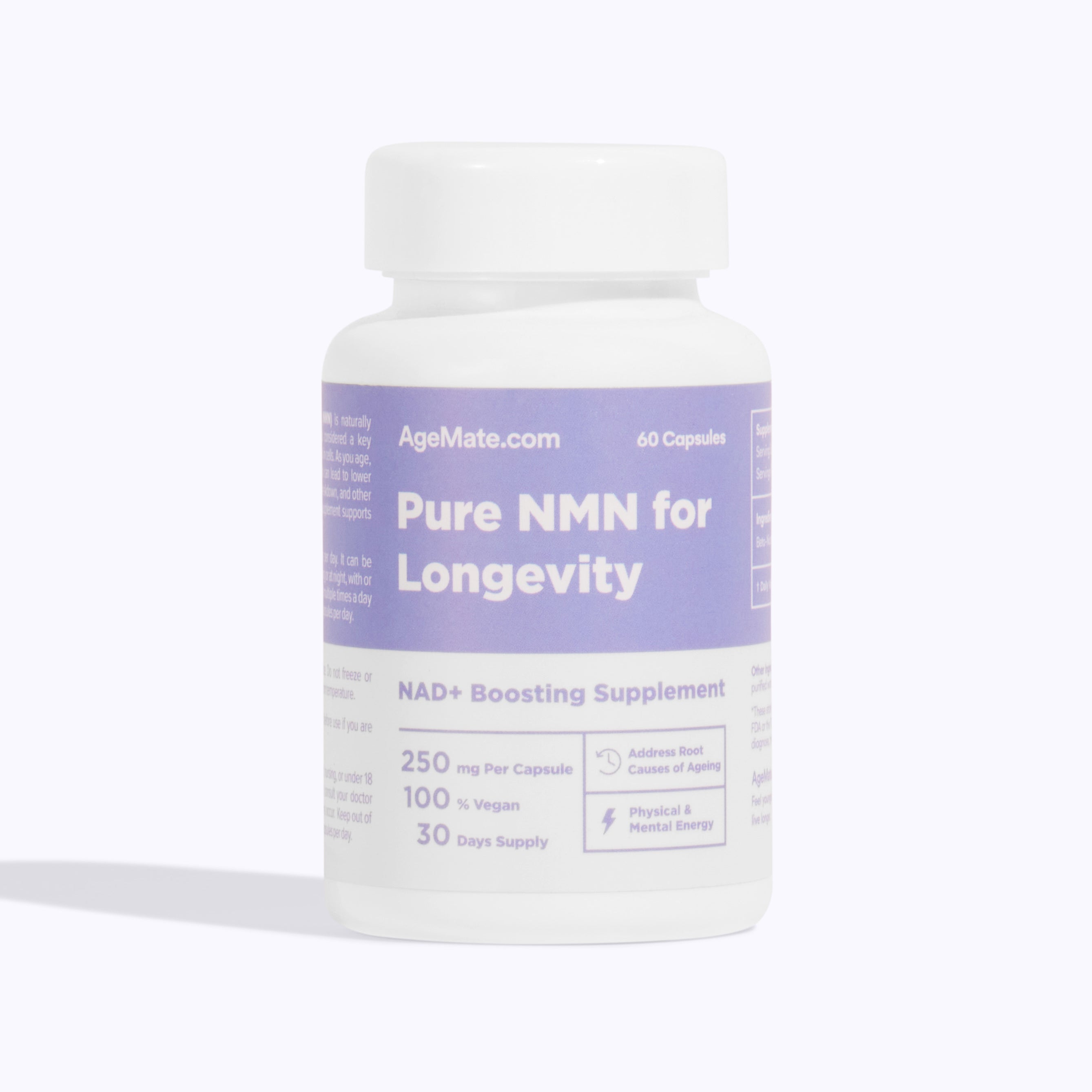 NMN Capsules (60 x 250mg Capsules) - AgeMate