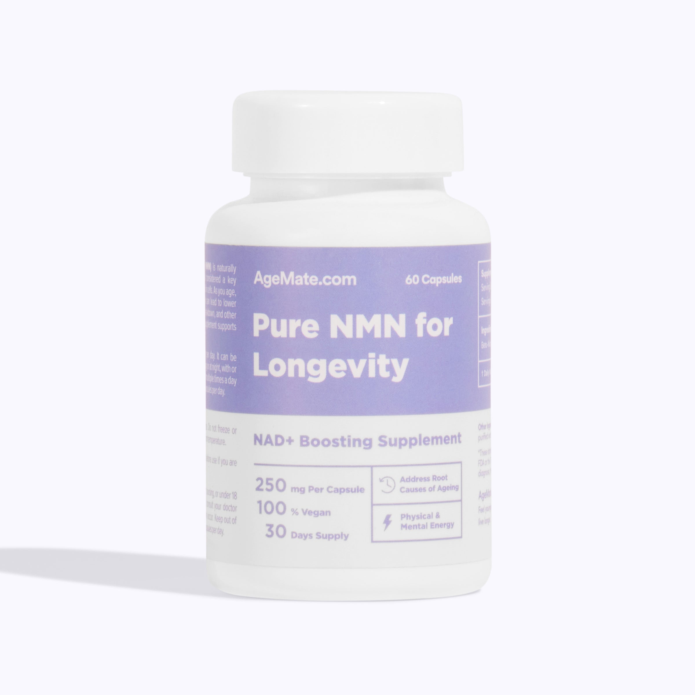 NMN Capsules (60 x 250mg Capsules) - AgeMate