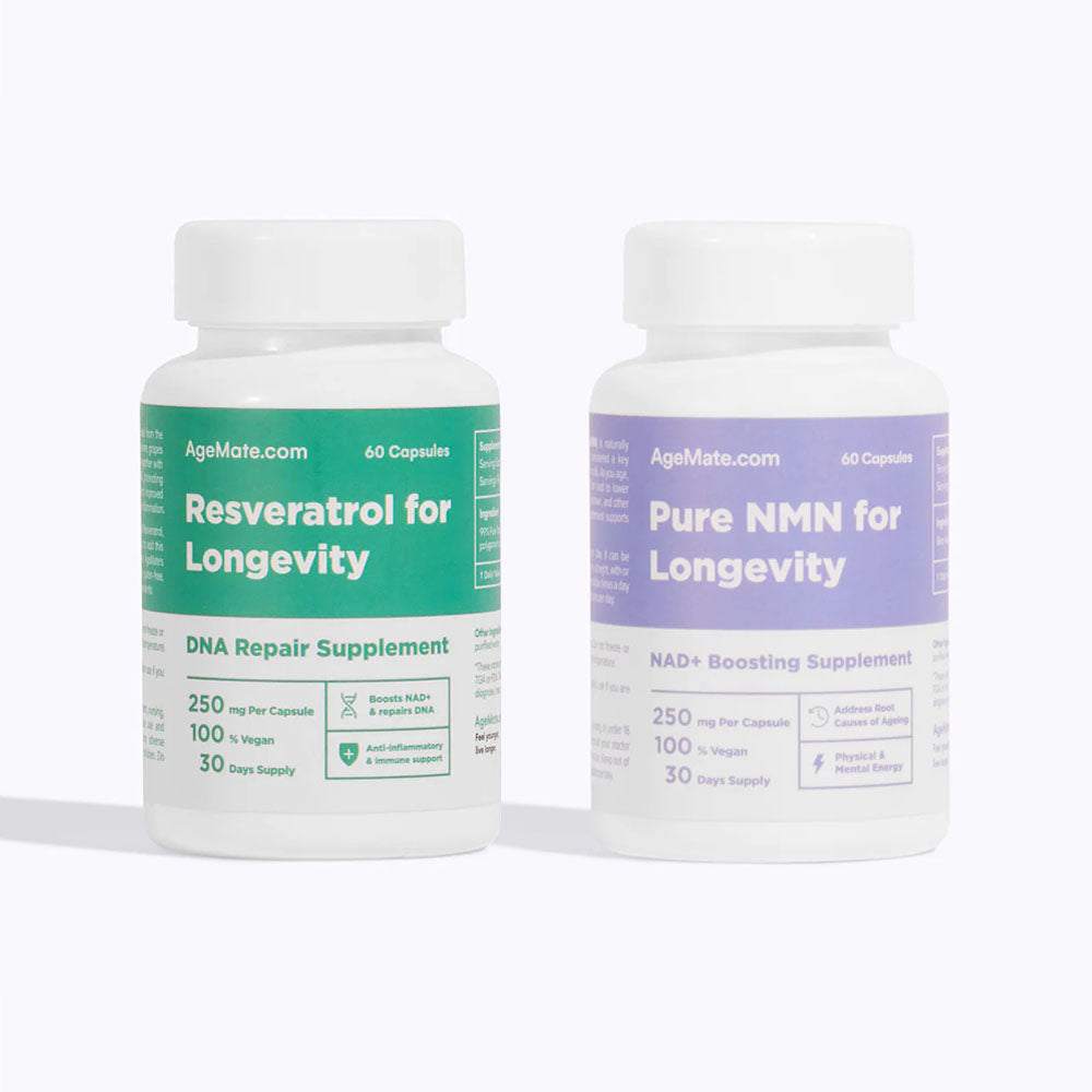 NMN & Resveratrol Bundle (1-Pack Capsules) - AgeMate