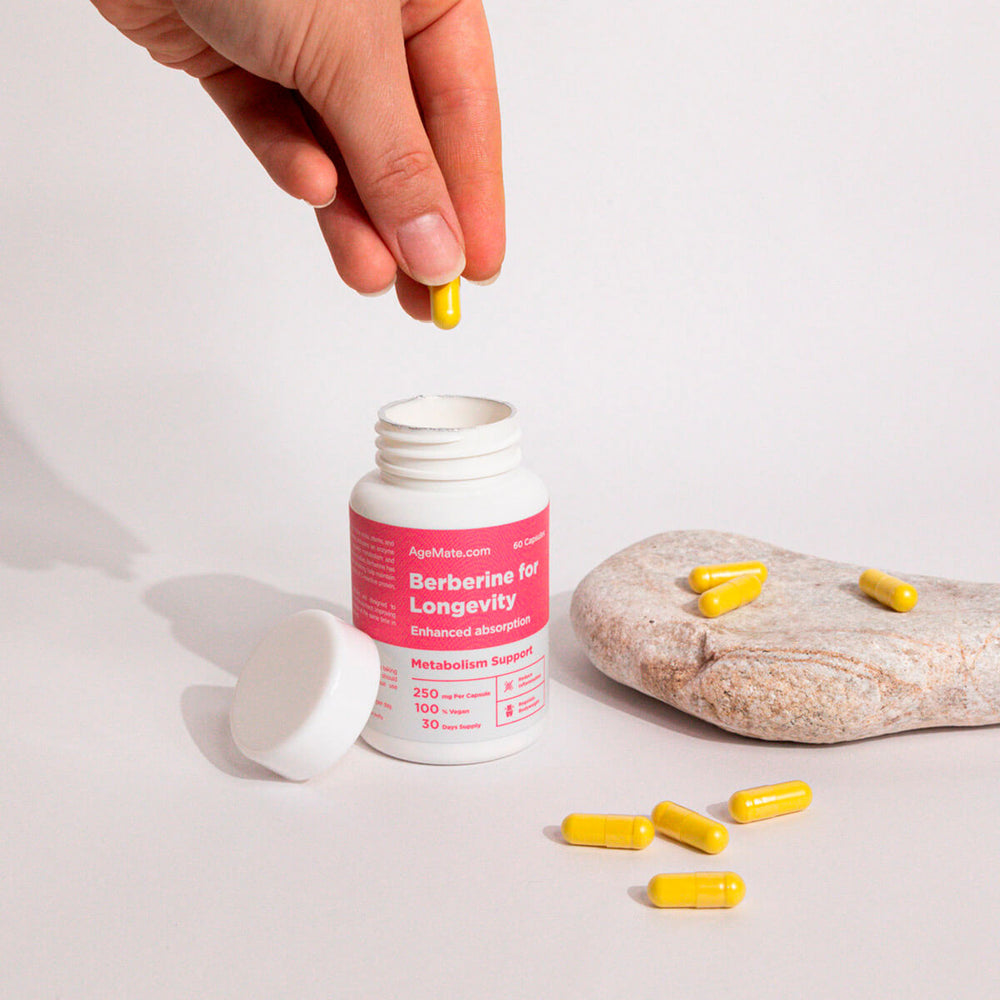Pure Berberine Capsules (60 x 250mg) - AgeMate